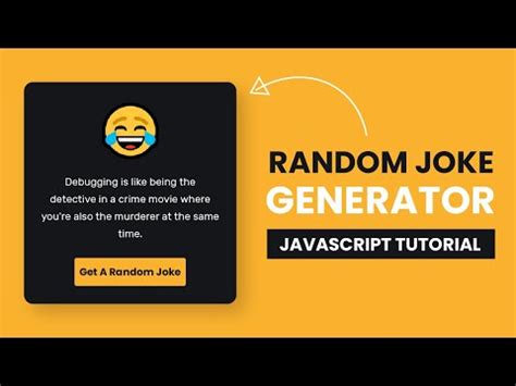 Random Joke Generator HTML CSS Javascript YouTube