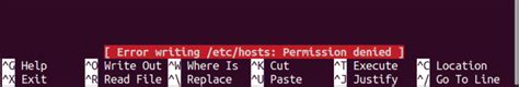 How To Fix Error Writing Etchosts Permission Denied In Ubuntu
