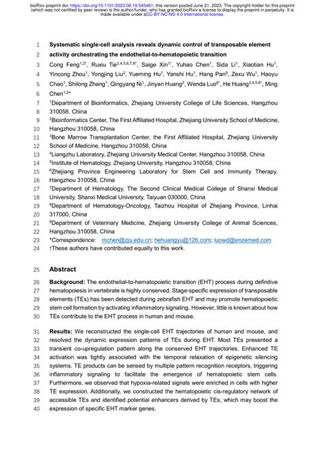PDF Systematic Single Cell Analysis Reveals Dynamic Control Of Transposable Element Activity