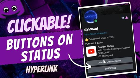 Add Clickable Buttons To Discord Status Hyperlink On Discord