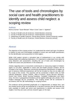 Scoping Review Protocol The Use Of Tools And Chronologies By Social Care And Health