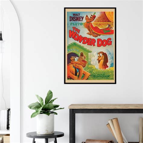 Pluto Wonder Dog Walt Disney 1950 Cartoon Movie Poster Lost