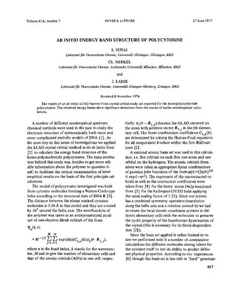 Pdf Ab Initio Energy Band Structure Of Polycytosine Dokumen Tips