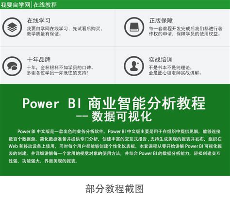 Power Bi商业智能分析教程 数据可视化 商品详细