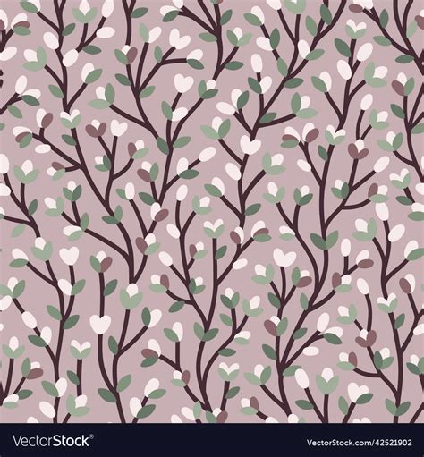 Spring Tree Branches Pattern Royalty Free Vector Image