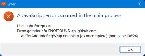 ENOTFOUND Api Github When Starting The App Without Internet Connection Issue