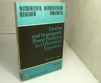 Inverse And Improperly Posed Problems In Differential Equations Proceedings Of The Conference