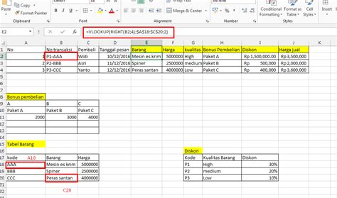 Cara Kombinasi Rumus Excel Vlookup Lengkap Dengan Latihan Soal Update
