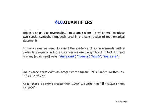 Notes On Quantifiers Honors Discrete Mathematics Mad 2104 Docsity
