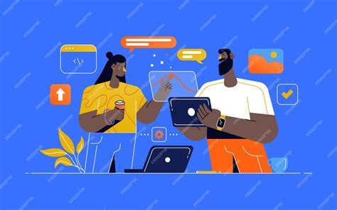 Premium Vector Ui And Ux Designers Creating Functional Web Interface Design For Websites And