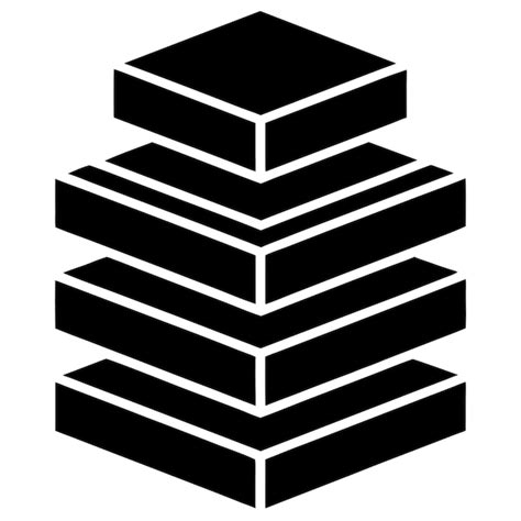 Geometric Stacked Rectangles With Modern Font Vector Design Premium