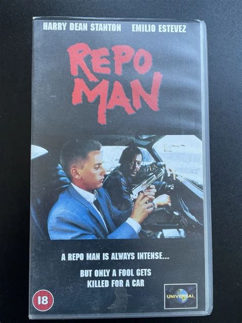 Repo Man Vhs 1984 Harry Dean Stanton Emilio Estevez Vintage Movie Classic £1612 Picclick Uk