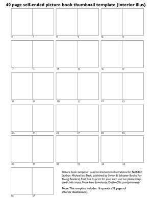 Free Picture Book Thumbnail Templates For Writers And Illustrators