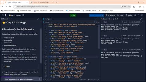 Itumeleng Mphuti On Linkedin Replit100daysofcode 100daysofcode Python Affirmationgenerator
