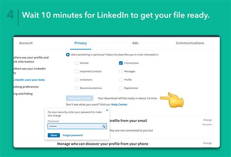 connecting to linkedin step by step instructions drafted help