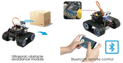 probots mini tank smart robot car chassis arduino programming ide