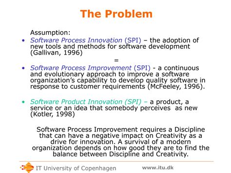 PPT Balancing Discipline And Creativity In SPI A Study On Software Innovation PowerPoint