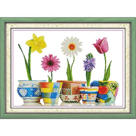 Joy Sunday Stamped Cross Stitch Ktis Dmc Threads Chinese Crostitch Set