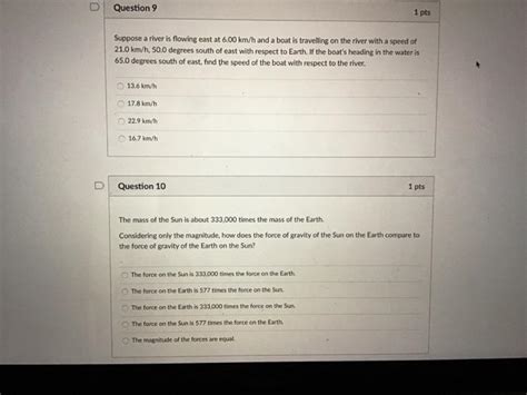Solved Question 9 1 Pts Suppose A River Is Flowing East At