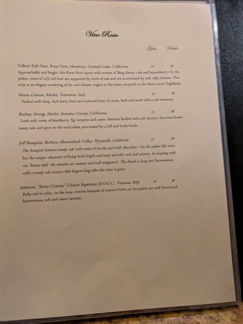 Viscontis Ristorante Menu New On The 2026