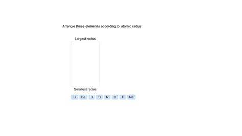 Solved Arrange These Elements According To Atomic Radius