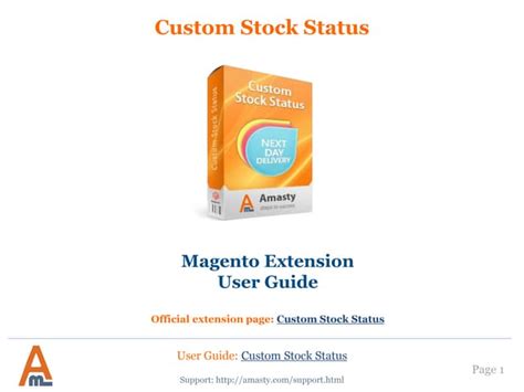 custom stock status magento extension by amasty user guide ppt