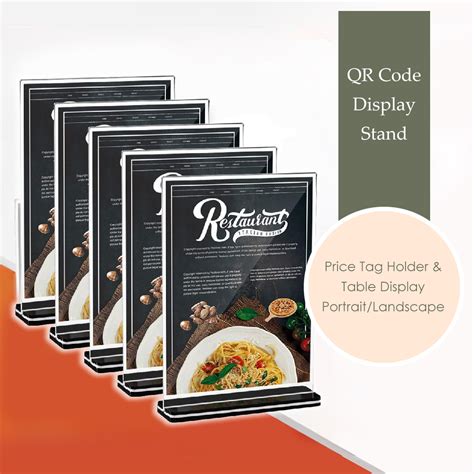 2025 Acrylic Menu Stand Restaurant Promotion Poster Display T Shape Ta
