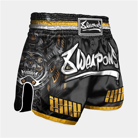 8 Weapons Gold Samurai 20 Muay Thai Shorts ‹ Fight Supplies Uk