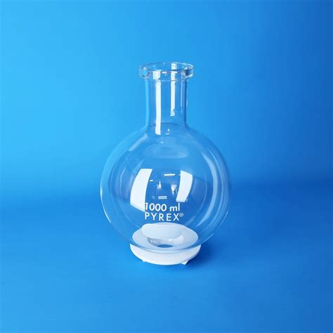 Pyrex® Heatproof Glass Round Bottom Boiling Flask Heavy Duty Rim