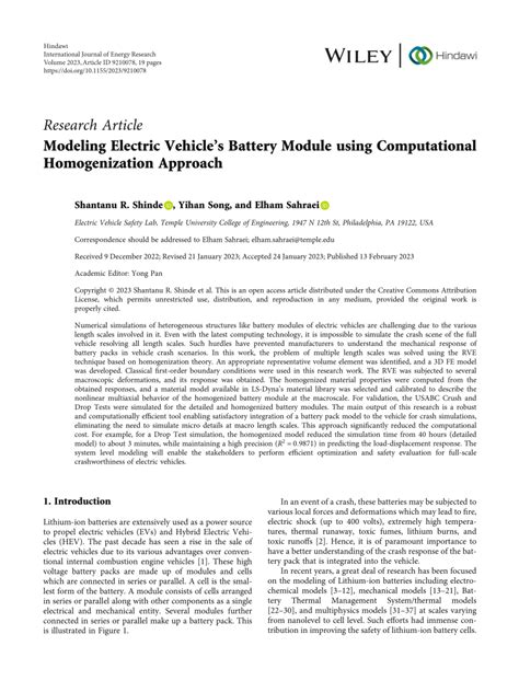 pdf modeling electric vehicle s battery module using computational