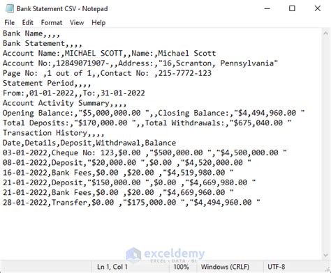 How To Convert Bank Statement Text To Excel Easy Methods