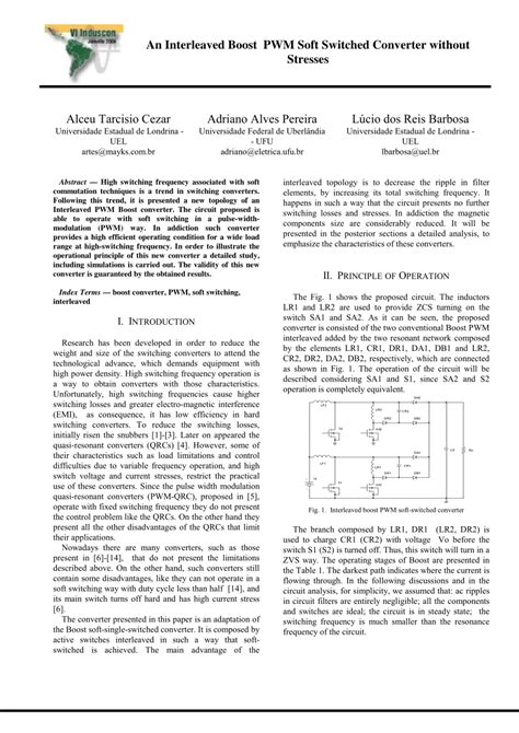 Pdf An Interleaved Boost Pwm Soft Switched Converter Without Stresses