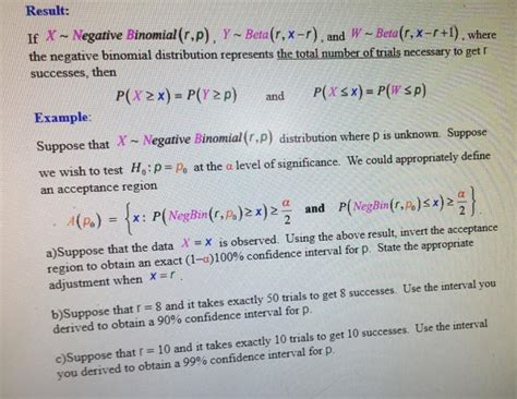 result if x negative binomial r p y beta r x r