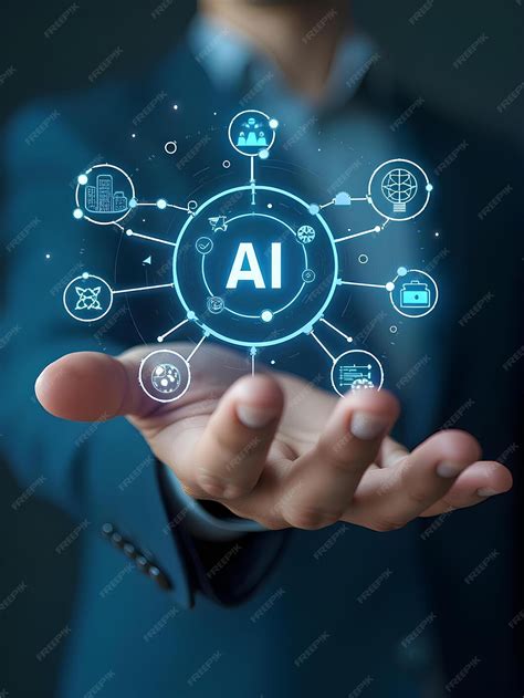 Generative Ai Systems And Networks Visualized In A Holographic Display Premium Ai Generated Image