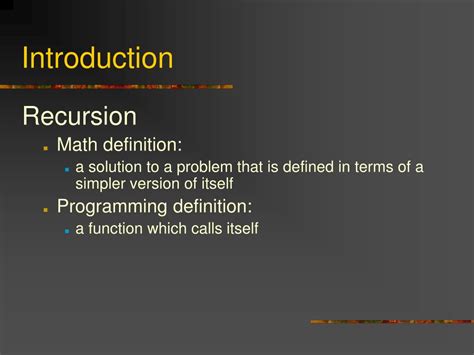 Ppt Cosc 2006 Data Structures I Recursion I Powerpoint Presentation