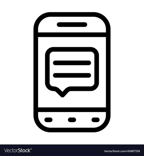 Sms Thick Line Icon Royalty Free Vector Image VectorStock