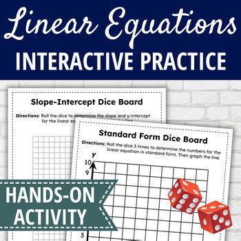 Graphing With Linear Equations By Miss Kuiper S Classroom TPT