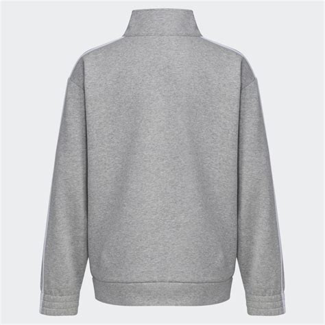 Adidas Half Zip 3 Stripes Pullover Grey Free Shipping With Adiclub