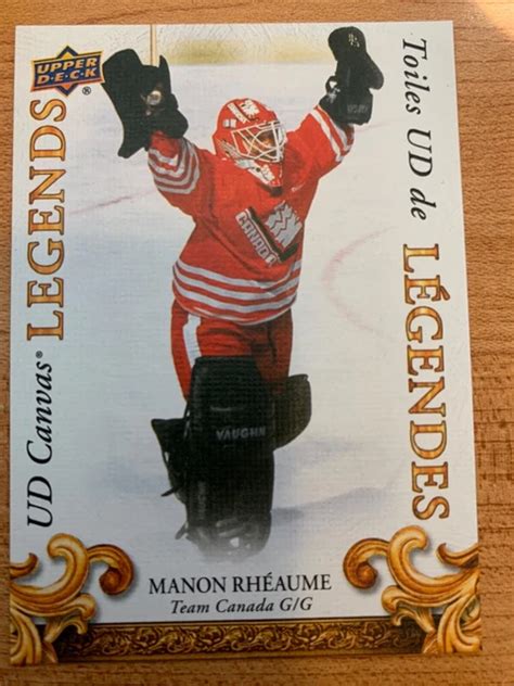 Ud Tim Hortons 2023 Manon Rheaume Canvas Legends Hockey Card Cl 15 3