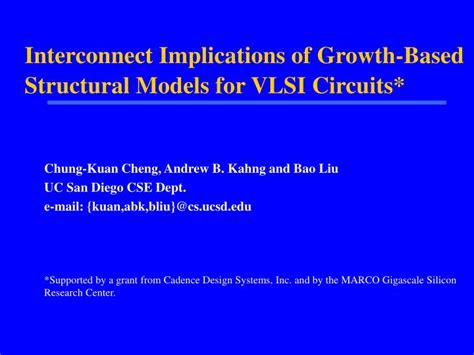 Ppt Interconnect Implications Of Growth Based Structural Models For Vlsi Circuits Powerpoint