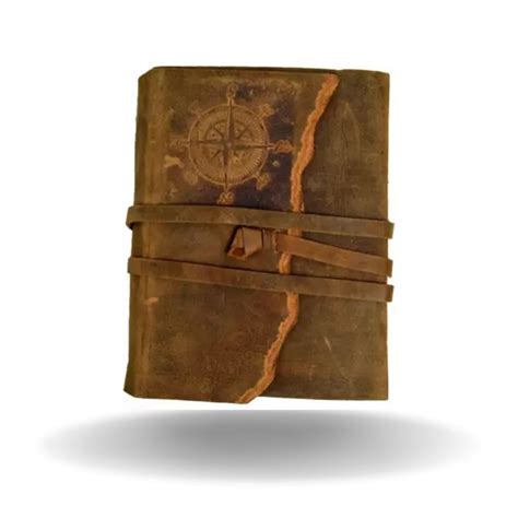 Compass Leather Journal Leather Journaljournal With Printed Compass