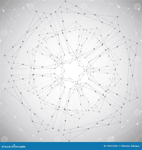 Geometric Pattern With Connected Lines And Dots Vector Illustration Stock Vector Illustration