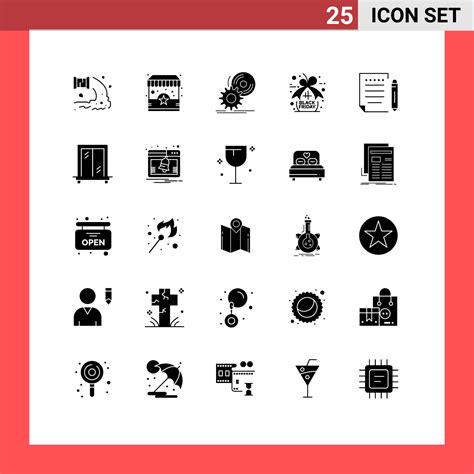 25 User Interface Solid Glyph Pack Of Modern Signs And Symbols Of Letter Sale Stand Discount