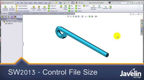 New In Solidworks 2013 Control File Size By Managing Configuration Data Youtube
