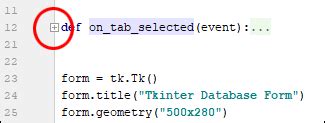 Python Tkinter Tab Activation