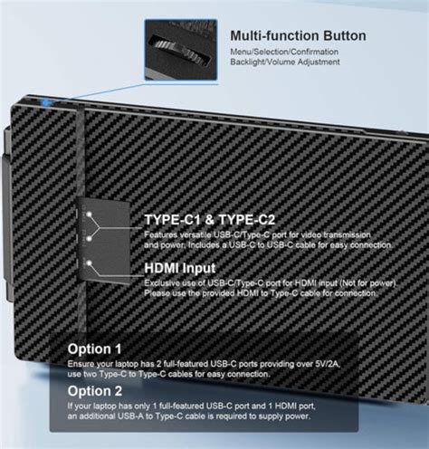 V2com S3 Laptop Screen Extender 14 Full Hd Ips Laptop Monitor