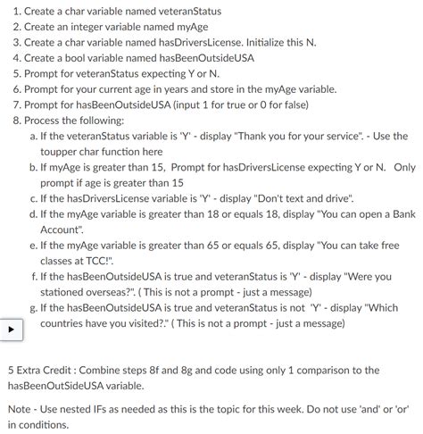 Solved Create A Cc ﻿program That Will Prompt For Various