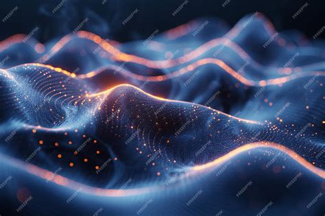 Premium Photo An Abstract Visualization Of Sound Waves Emanating From A Speaker