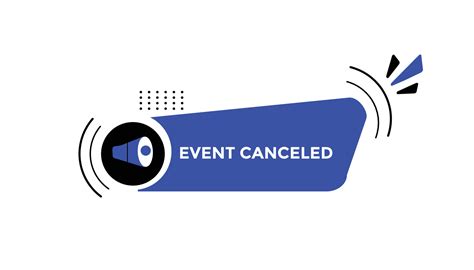 Event Canceled Button Web Banner Templates Vector Illustration 27375654 Vector Art At Vecteezy