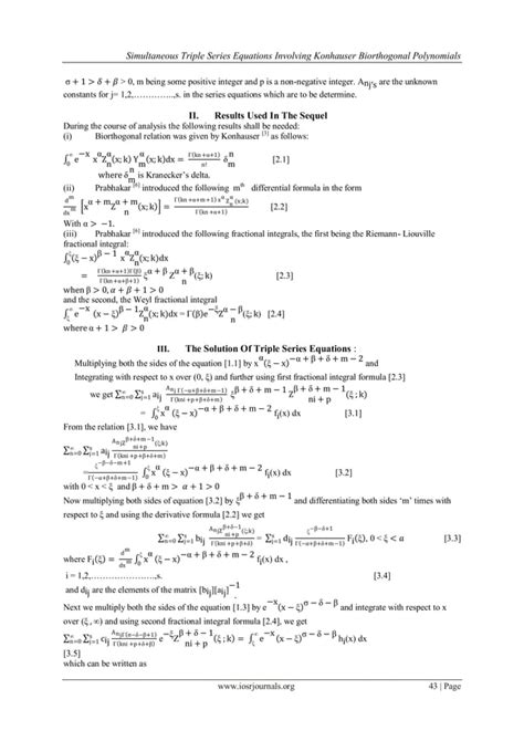 Simultaneous Triple Series Equations Involving Konhauser Biorthogonal Polynomials Pdf